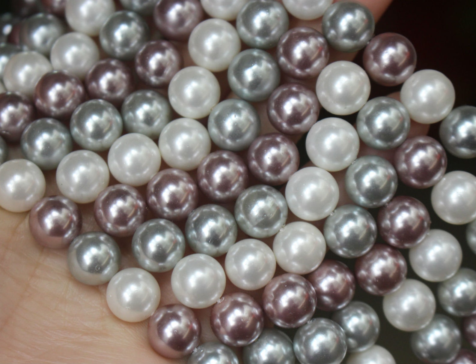 Multi Color South Sea Shell Pearls Beads 6mm 8mm 10mm Round - Etsy