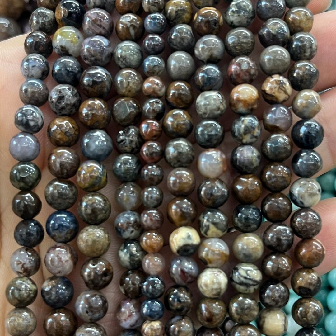 Natural Genuine Brown Blue Pietersite Smooth Round Beads 4mm - Etsy