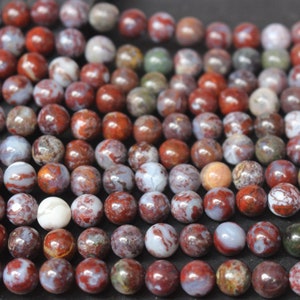 Natural Red Lightning Agate Beads 8mm 10mm Smooth and Round Beads,15 ...