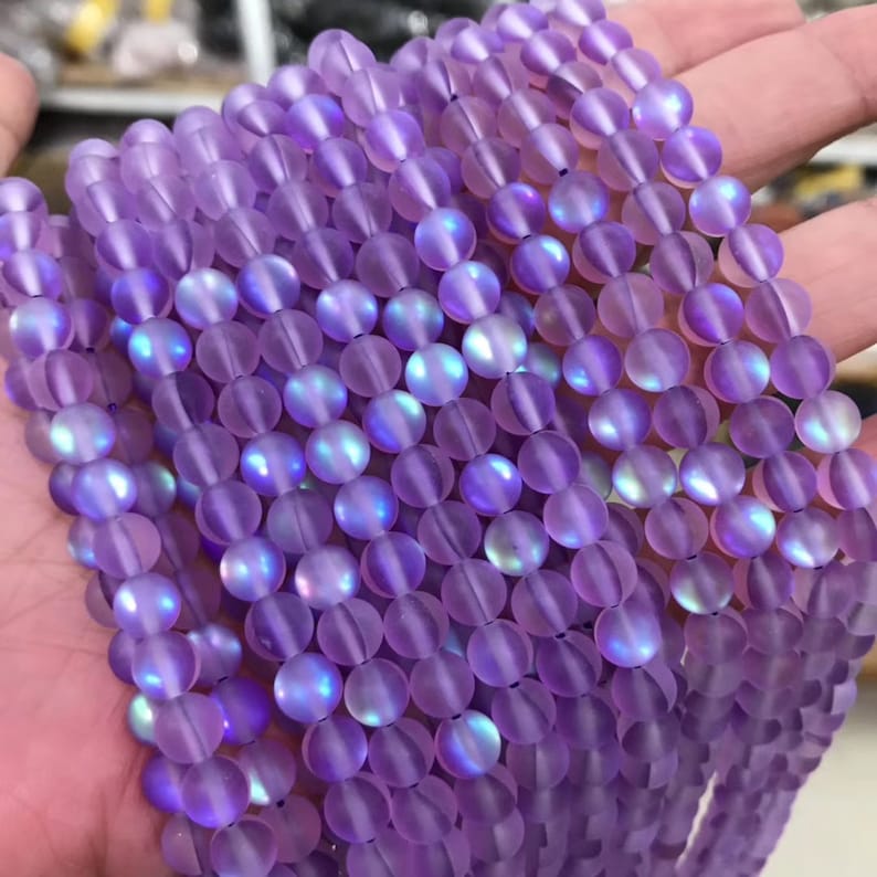 Frosted Aurora Borealis Crystal Matte Beads 6mm 8mm 10mm 12mm | Etsy