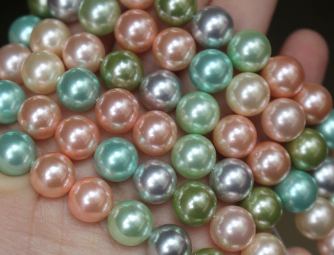 6mm 8mm 10mm Multi Color South Sea Shell Pearls,round Shell Beads ...