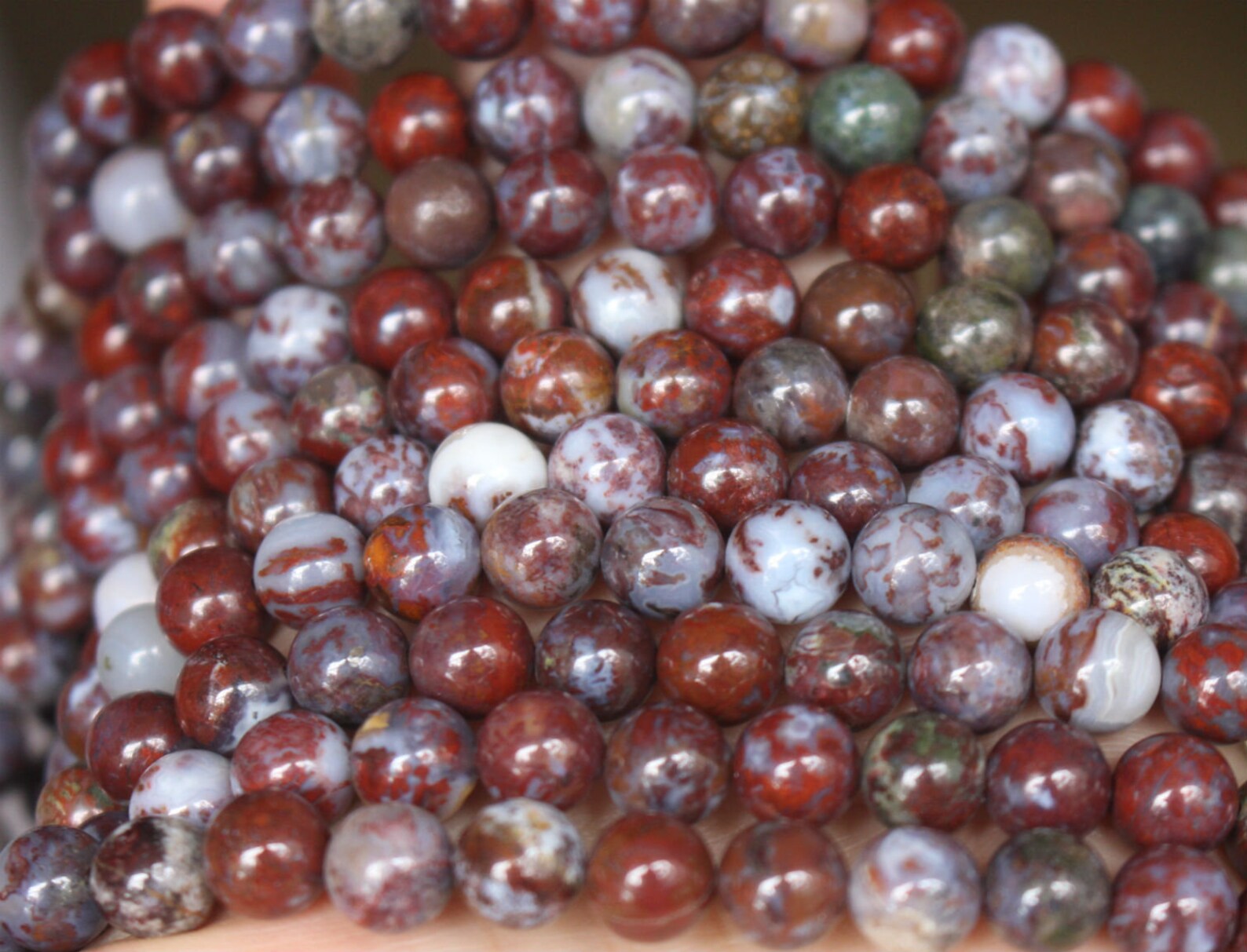 Natural Red Lightning Agate Beads 8mm 10mm Smooth and Round | Etsy
