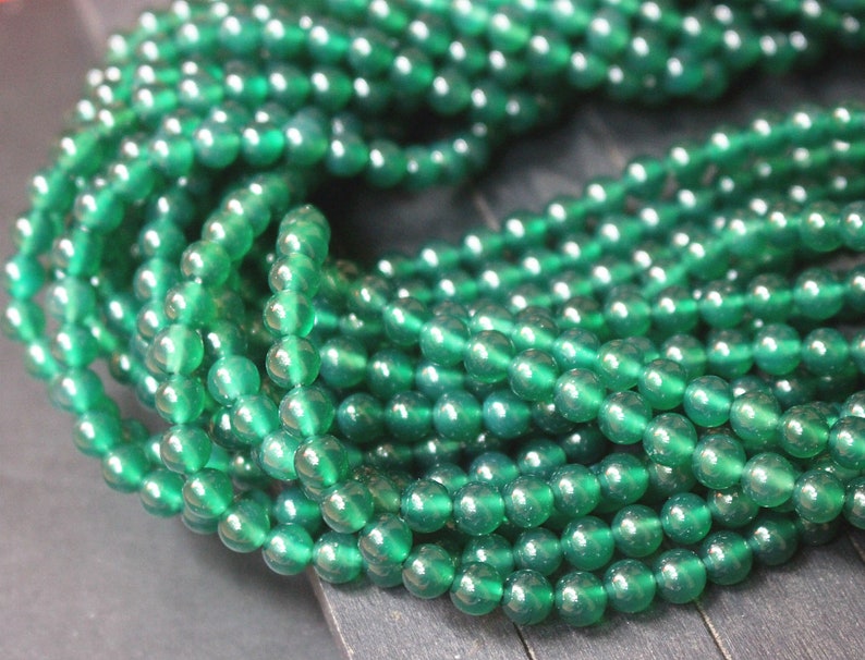 Natural Green Agate Smooth and Round Beads 2mm 3mm 6mm 8mm - Etsy