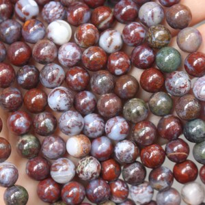 Natural Red Lightning Agate Beads 8mm 10mm Smooth and Round Beads,15 ...