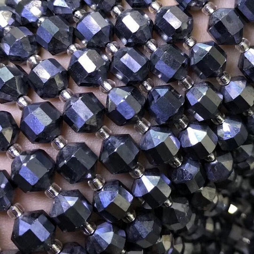 Faceted Terahertz Prism Beads, Bicone Cut, 8mm 10mm, 15 Inch Strand - Etsy