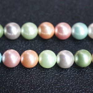 6mm 8mm 10mm Multi Color South Sea Shell Pearls,round Shell Beads ...