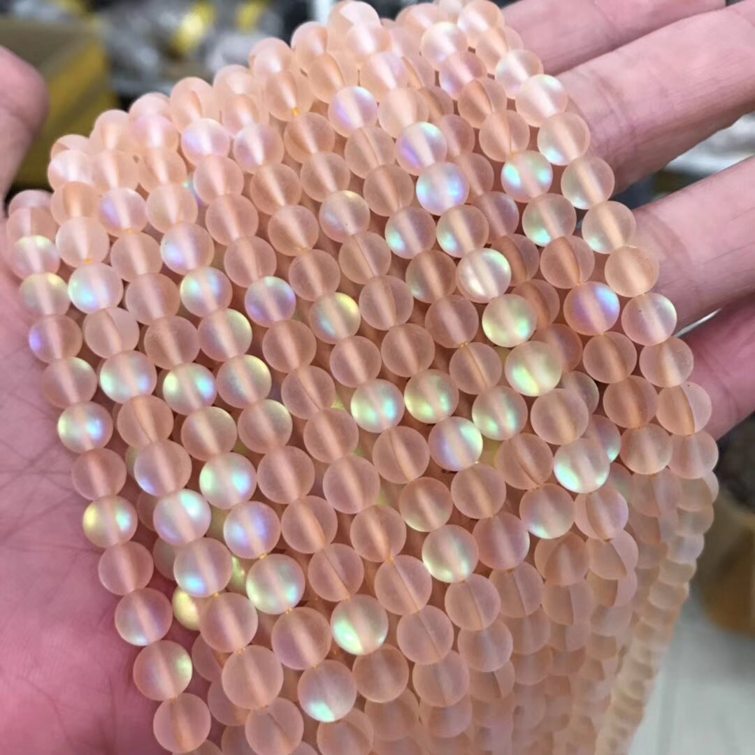 Frosted Aurora Borealis Crystal Matte Beads 6mm 8mm 10mm 12mm - Etsy