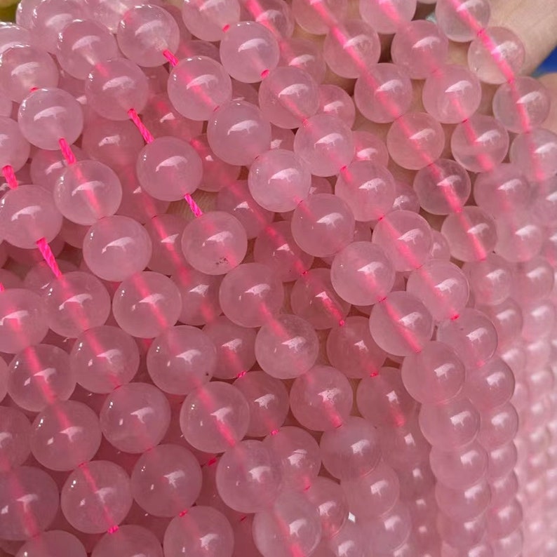 4mm 6mm 8mm 10mm 12mm 14mm Natural Rose Crystal Quartz Smooth | Etsy