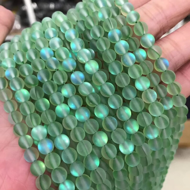 Frosted Aurora Borealis Crystal Matte Beads 6mm 8mm 10mm 12mm - Etsy