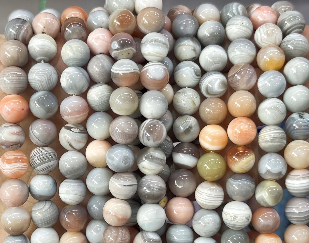 Natural Pink Milky Botswana Agate Beads 6mm 8mm 10mm Agate Smooth and ...
