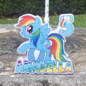 My Little Pony Cake Candle, Personalized Birthday Candle, Wax Candle ...