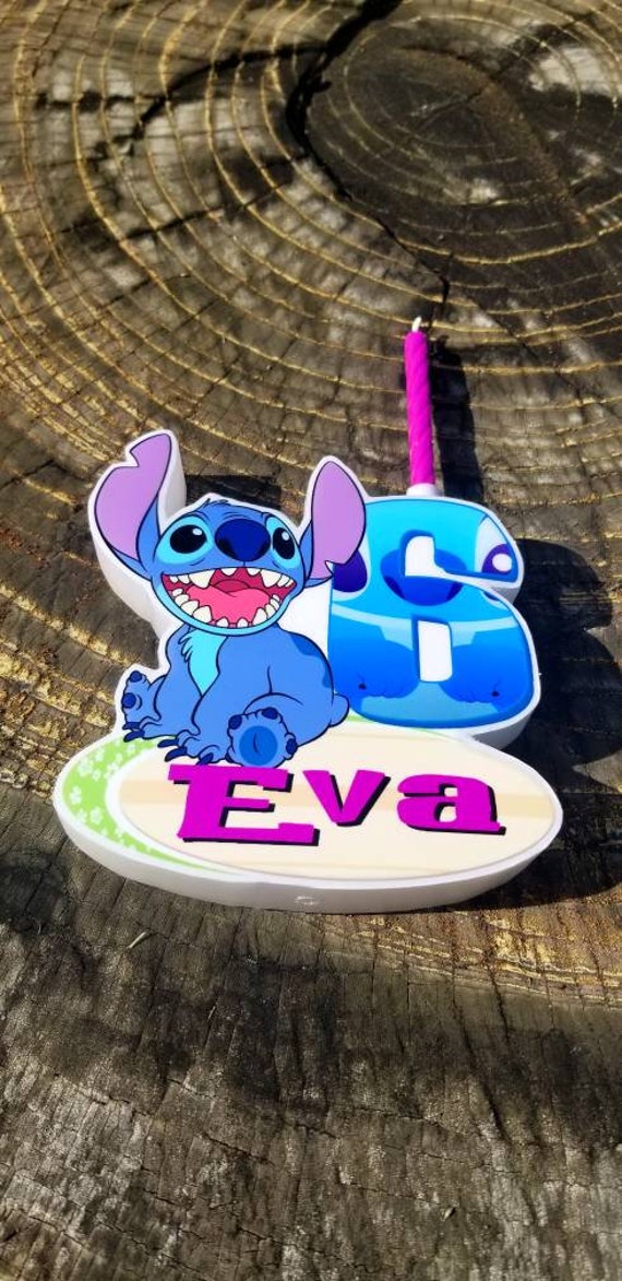 Party Supplies Party Décor Lilo & Stitch birthday candle Stitch Custom ...