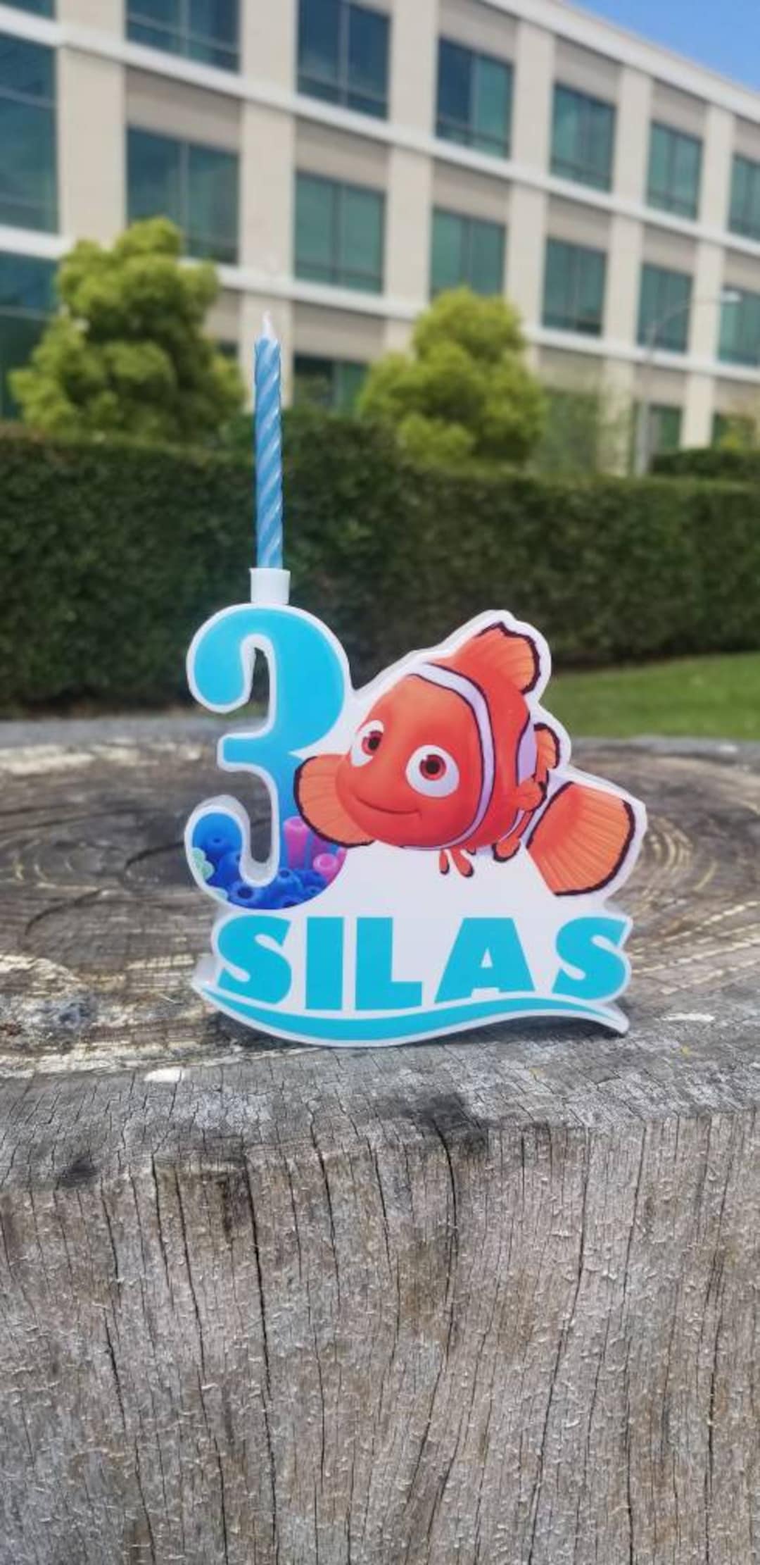 Nemo Cake Candle, Personalized Birthday Candle, - Etsy
