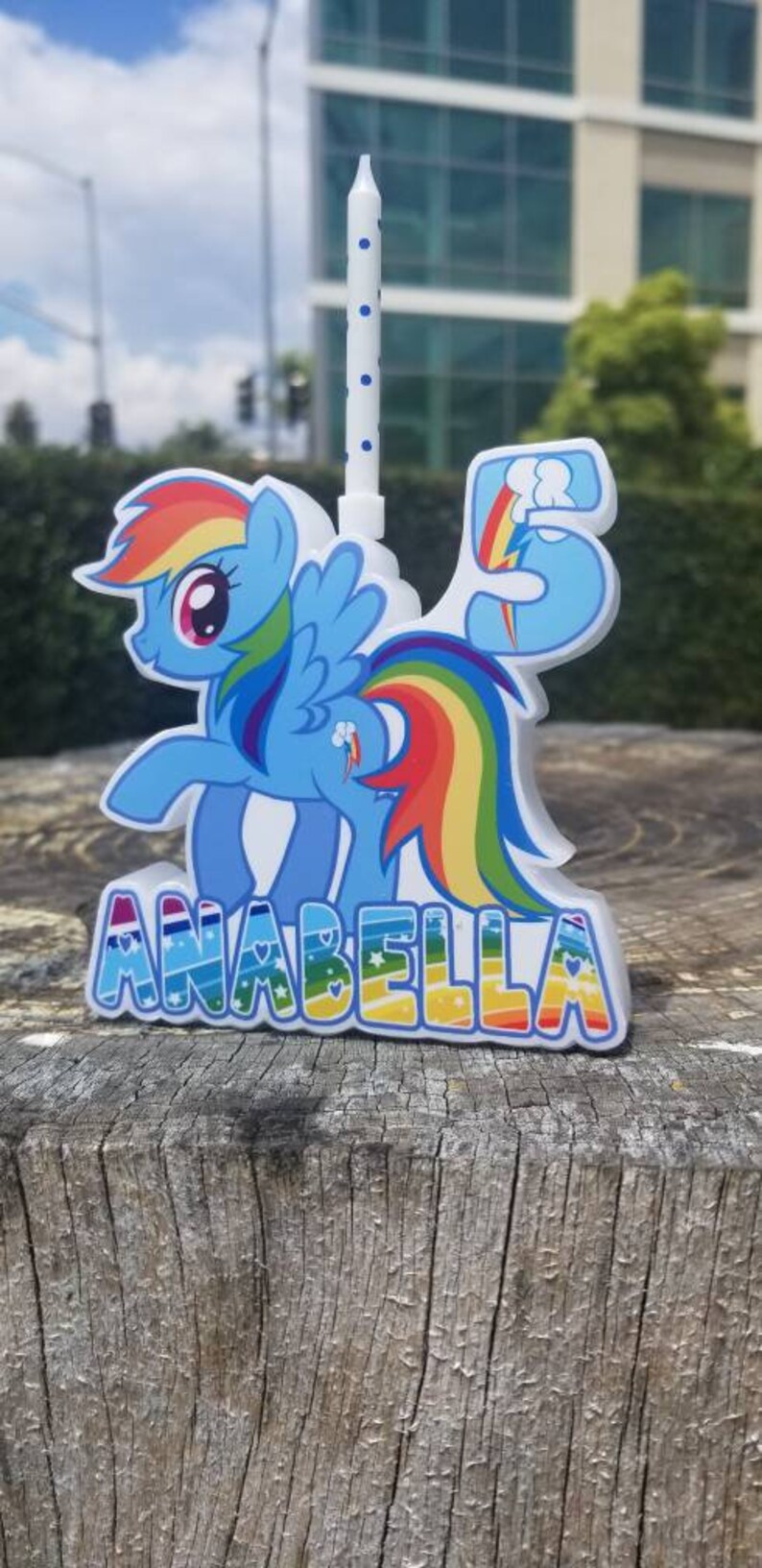 My Little Pony Cake Candle Personalized Birthday Candle Wax | Etsy