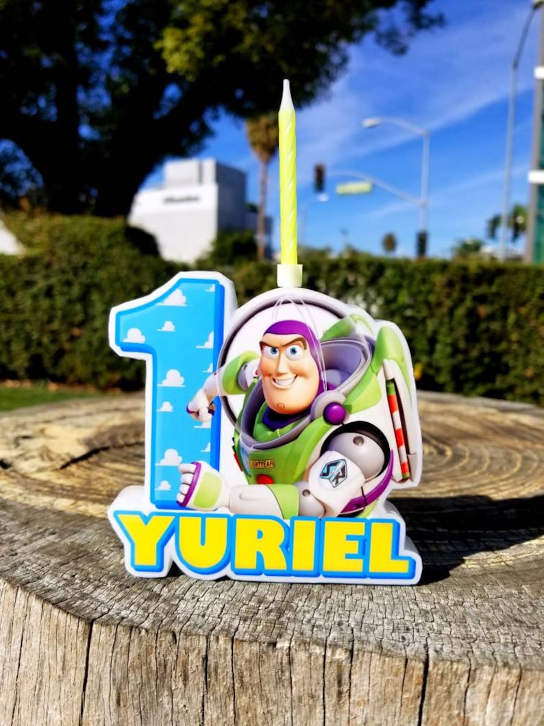 Buzz Lightyear Cake Topper Personalized Birthday Candle - Etsy