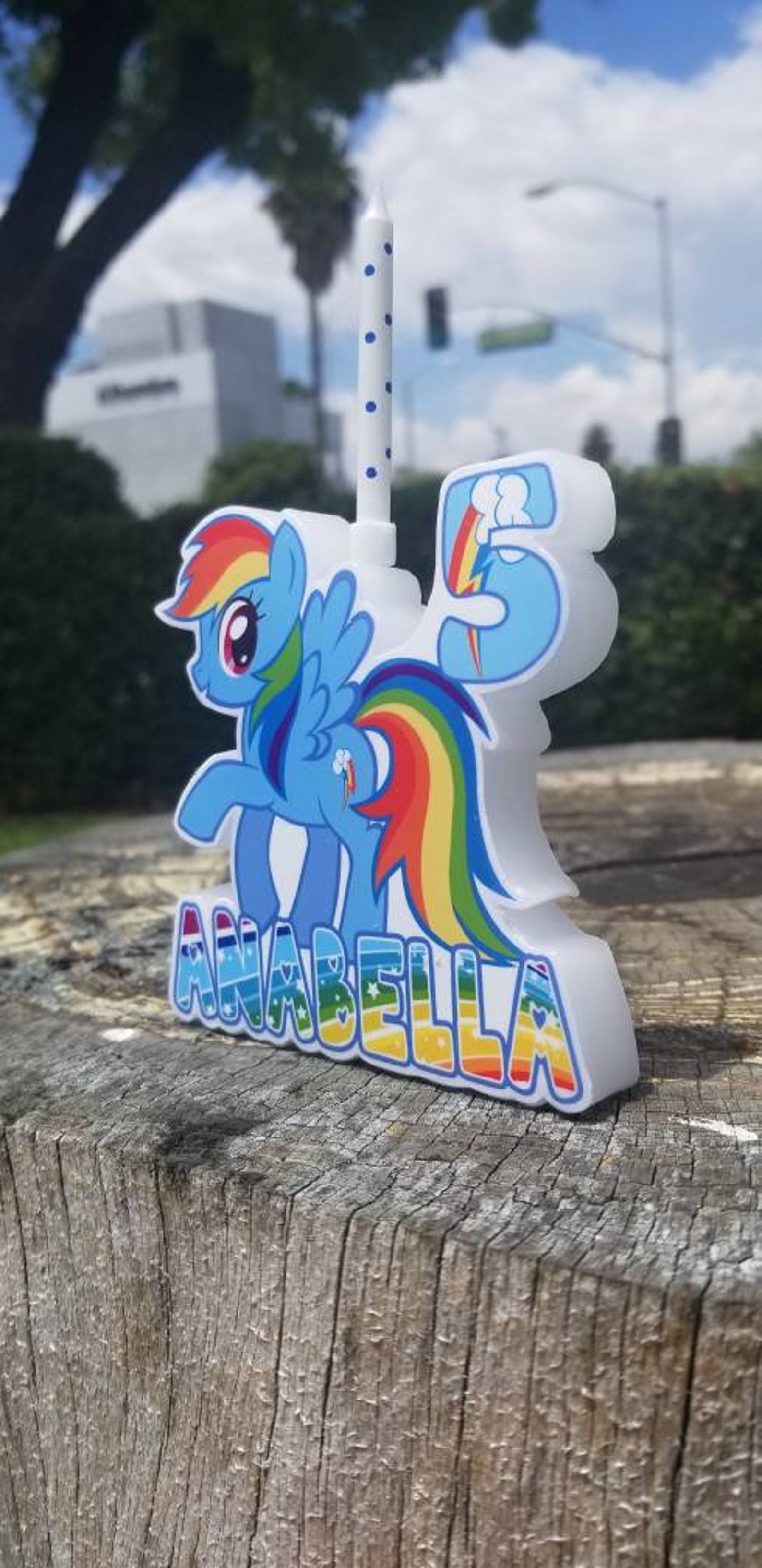 My Little Pony Cake Candle Personalized Birthday Candle Wax | Etsy