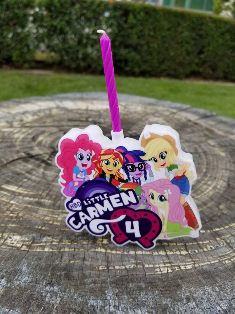 My Little Pony Cake Candle Personalized Birthday Candle Wax - Etsy
