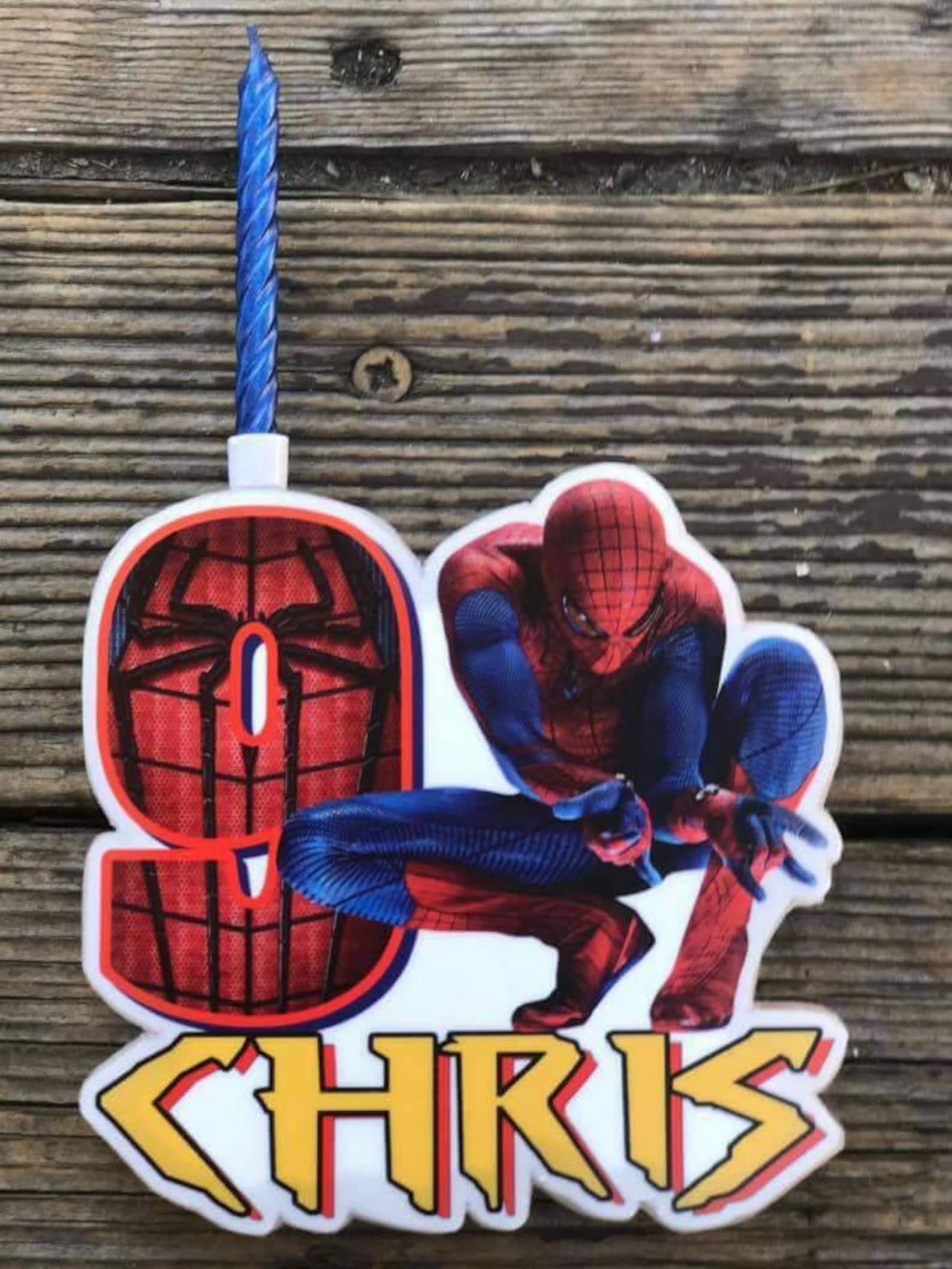 Spiderman Cake Candle Personalized Birthday Candle - Etsy