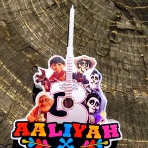 Disney COCO Cake Candle, Personalized Birthday Candle, Cake Topper ...