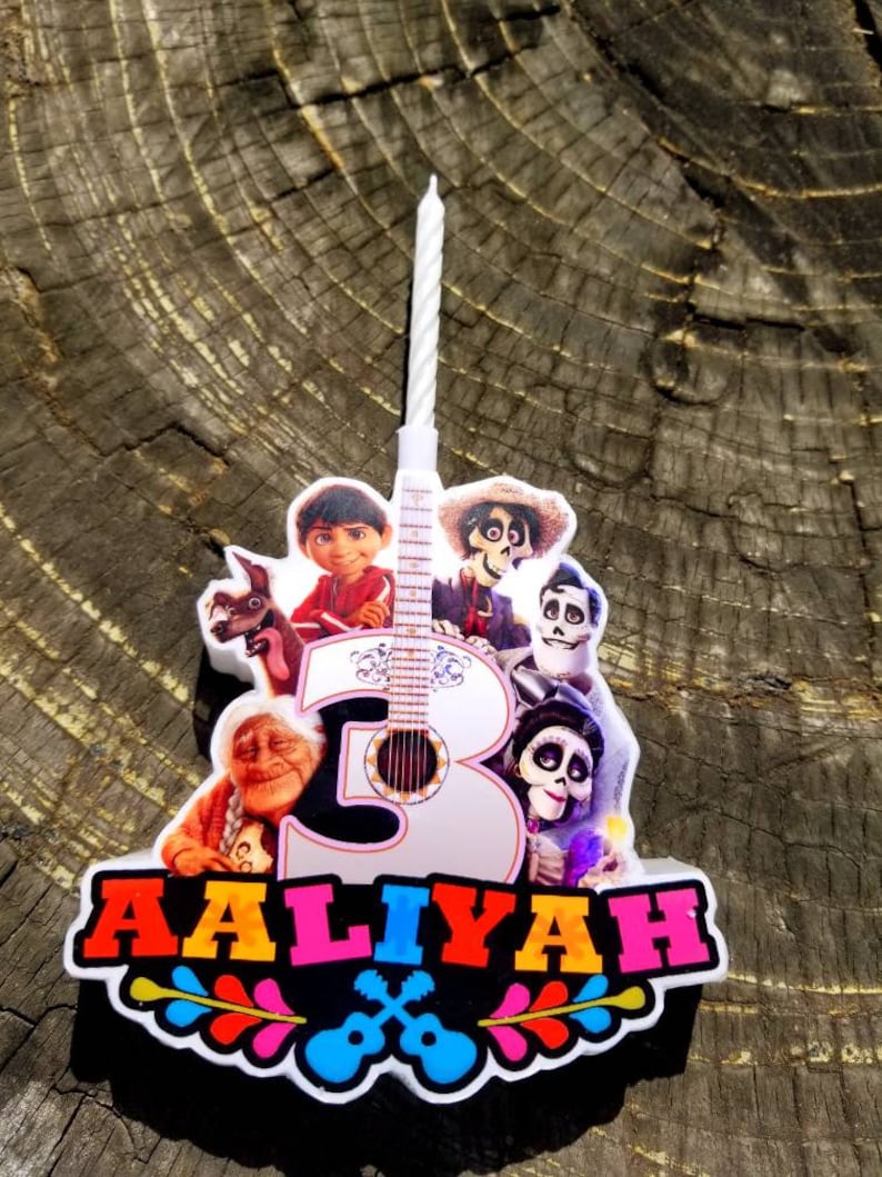 Disney COCO Cake Candle Personalized Birthday Candle Cake - Etsy