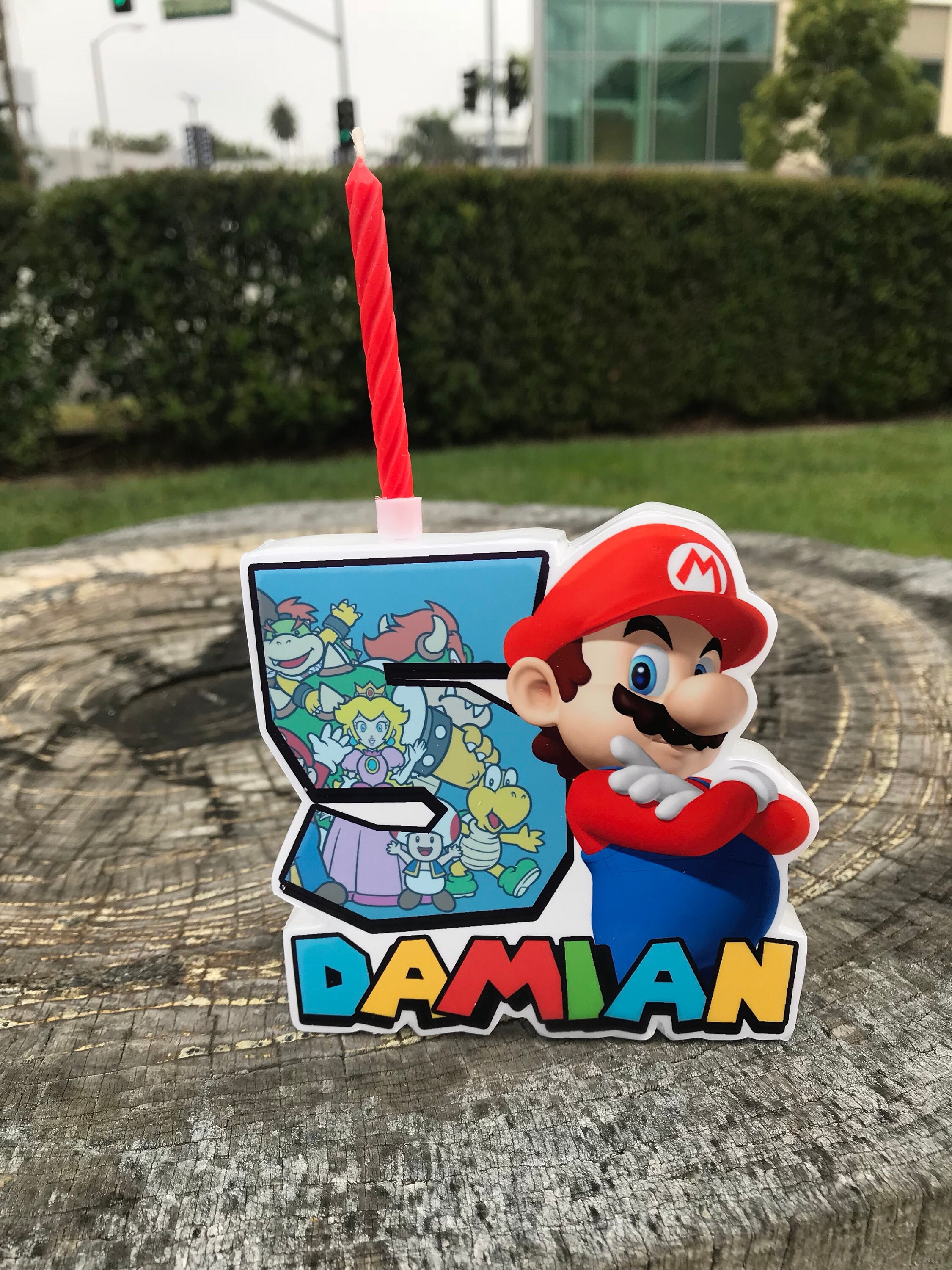 Mario BrosNintendoCake Candle Personalized Birthday Candle | Etsy