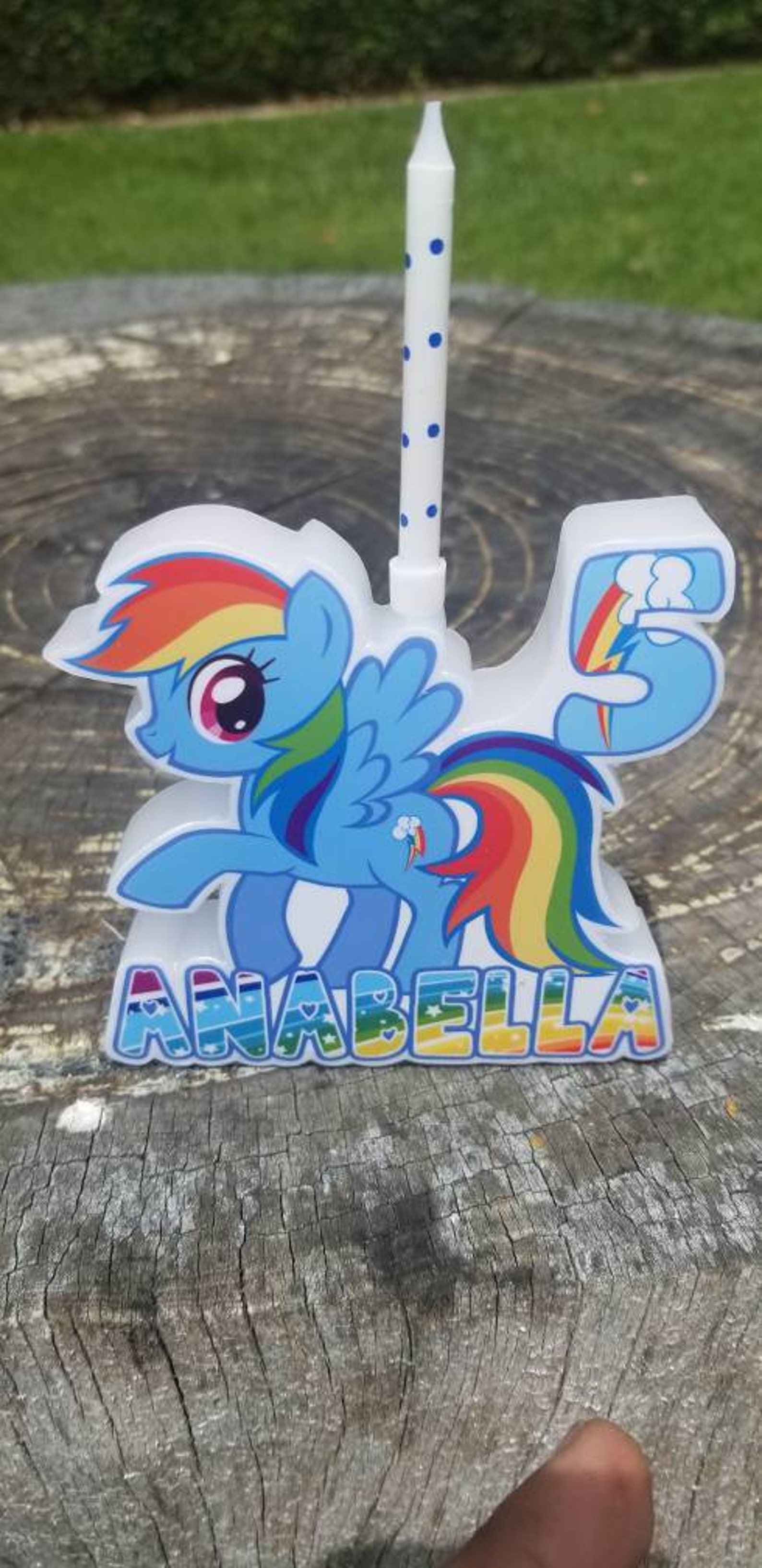 My Little Pony Cake Candle Personalized Birthday Candle Wax | Etsy