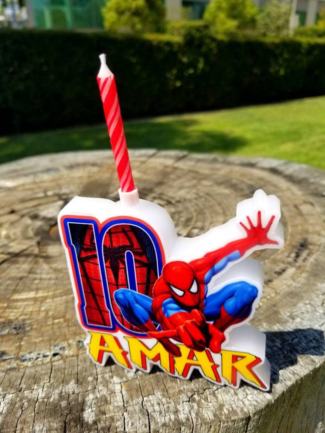 Spiderman Cake Candle Personalized Birthday Candle - Etsy