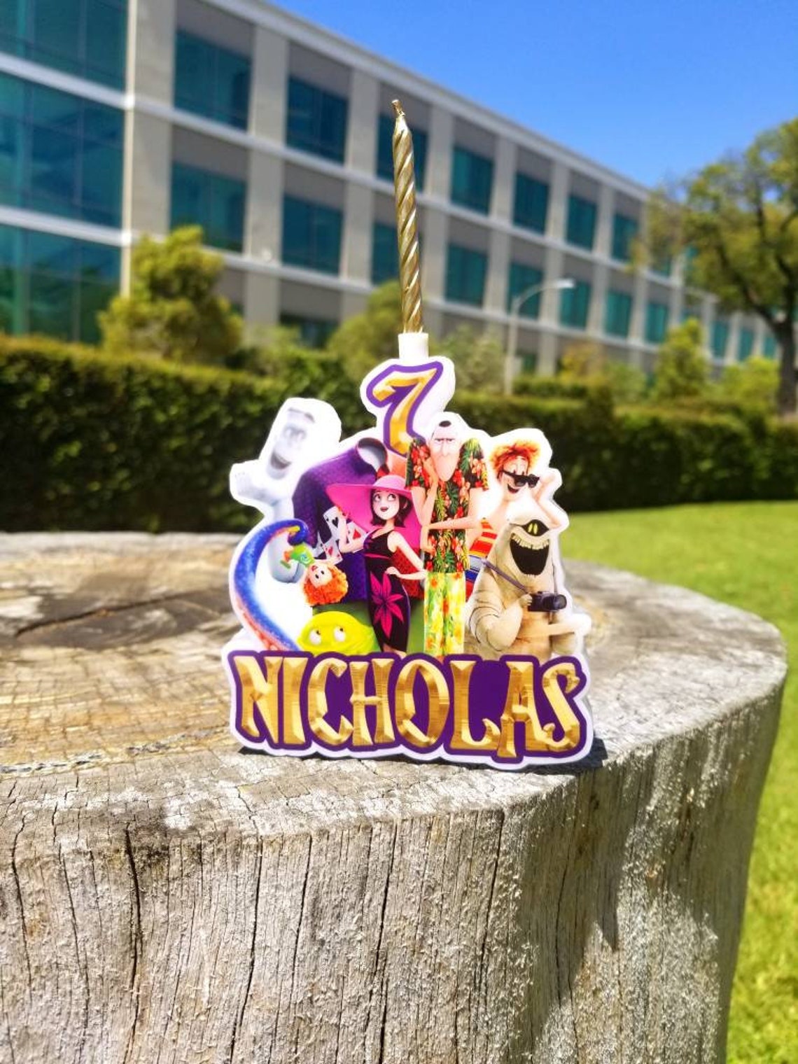 Hotel Transylvania Personalized Birthday Candle Cake Topper | Etsy