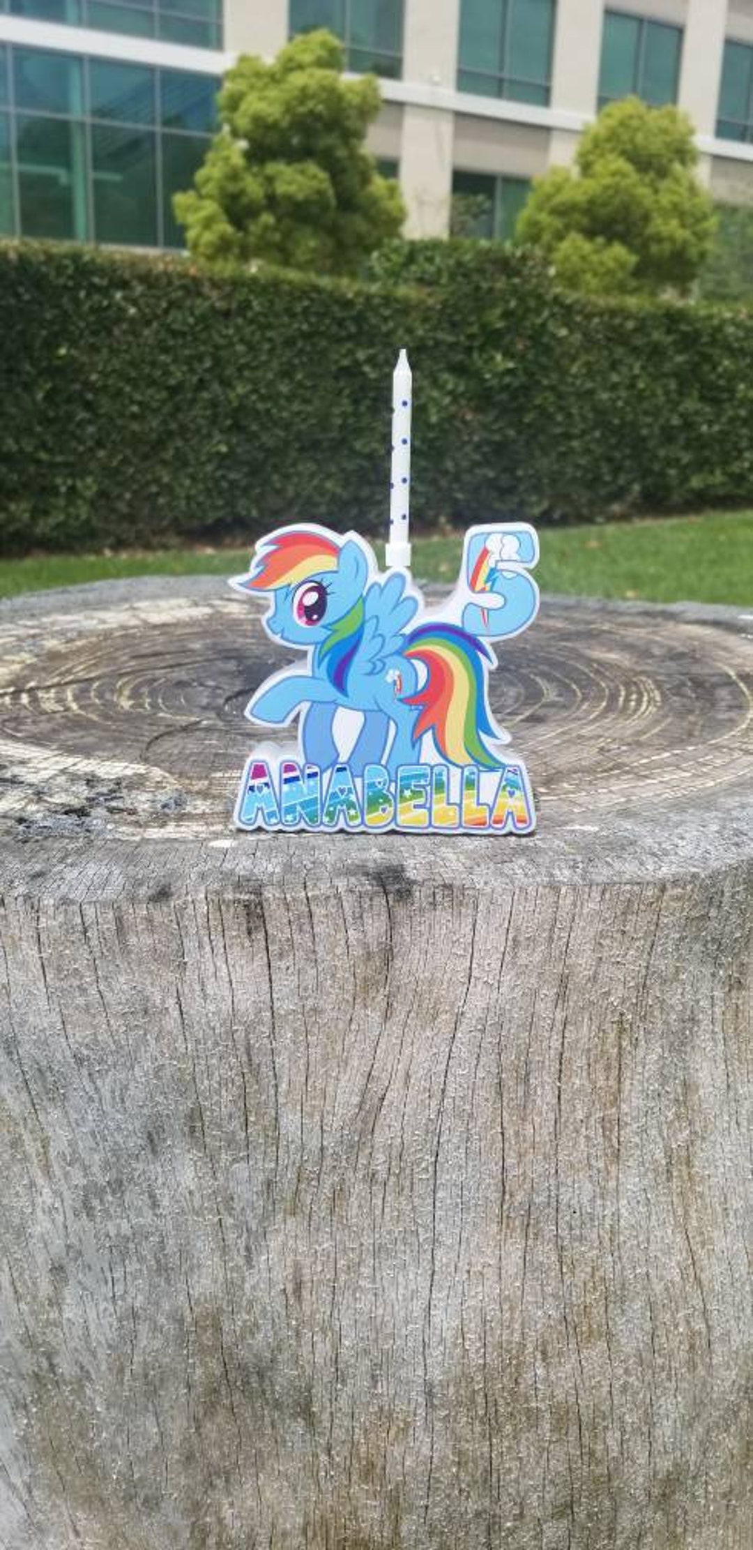 My Little Pony Cake Candle, Personalized Birthday Candle, Wax Candle ...