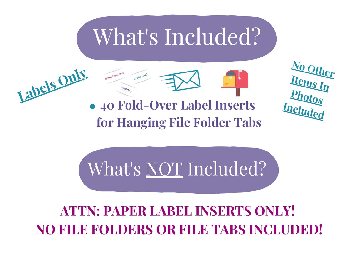 Household Files Labels File Folder Labels Home File Box Labels Home ...