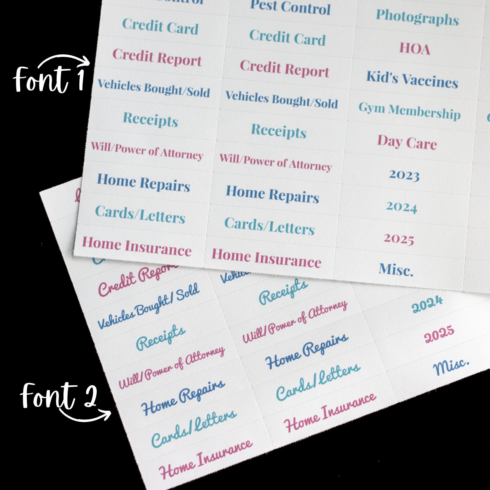 File Folder Labels Home File Box Labels Milestone Memory Box Labels ...