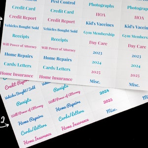 File Folder Labels Home File Box Labels Home Records Labels Colorful ...