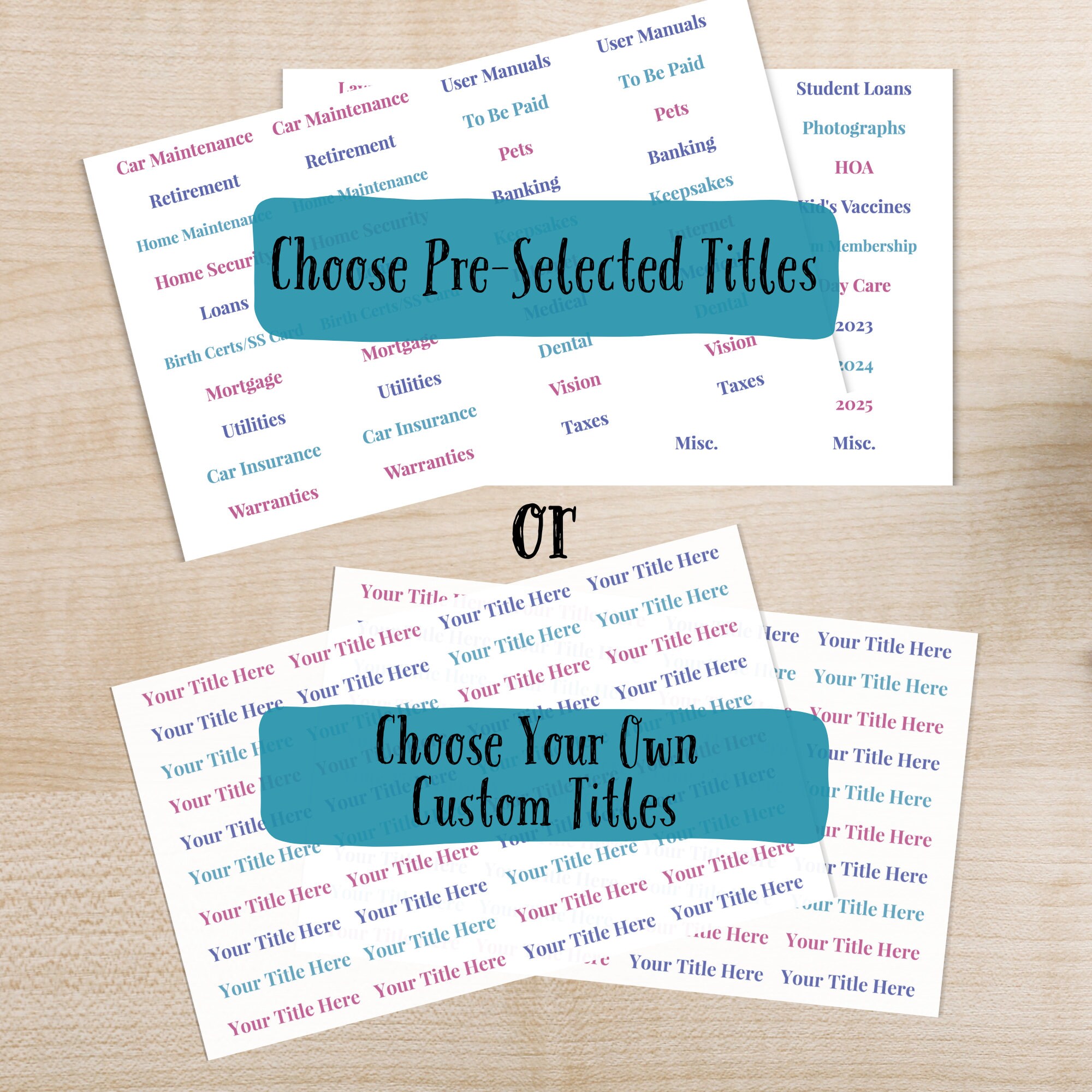 Custom File Folder Labels Home File Box Labels Home Records Labels File ...