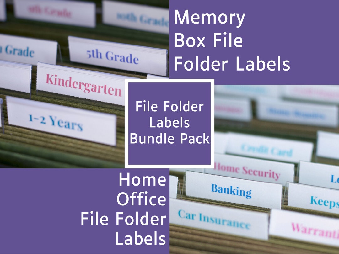 File Folder Labels Home File Box Labels Milestone Memory Box Labels ...