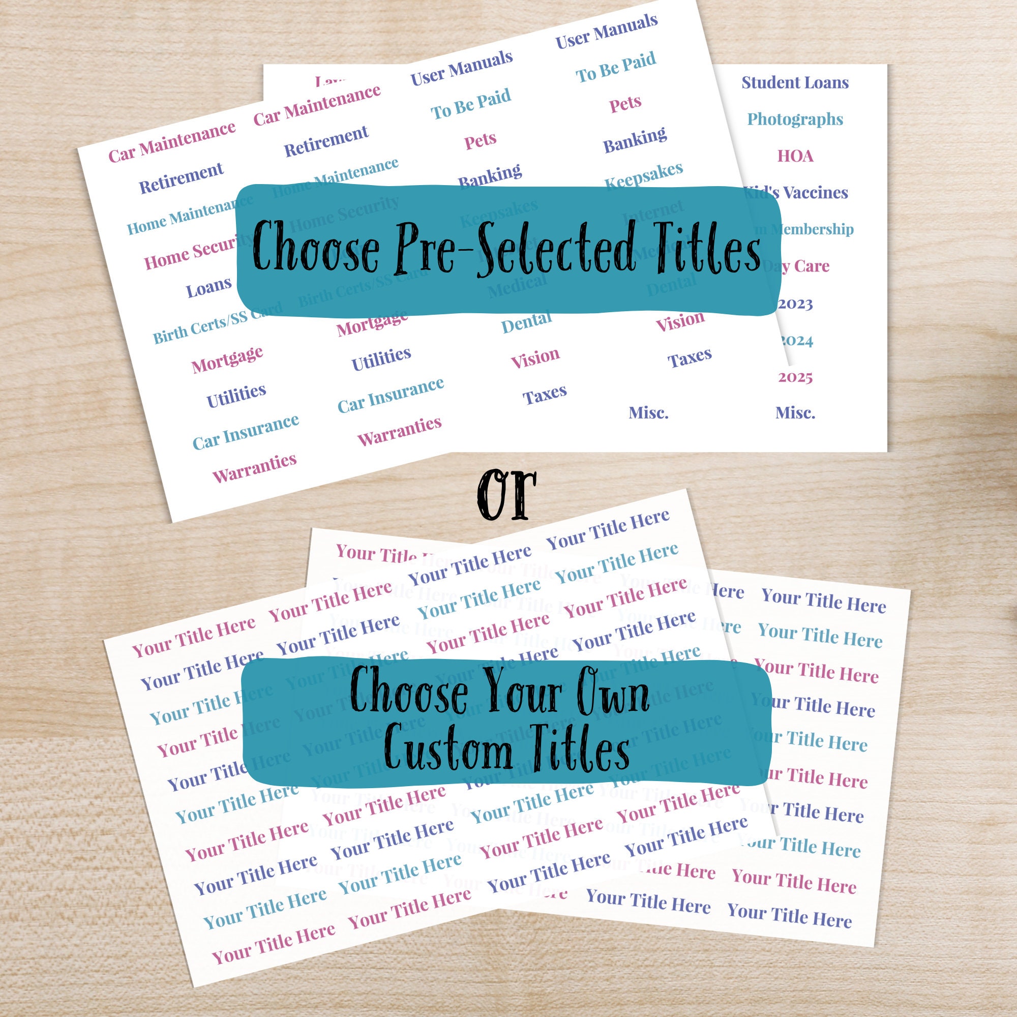 Household Files Labels File Folder Labels Home File Box Labels Home ...