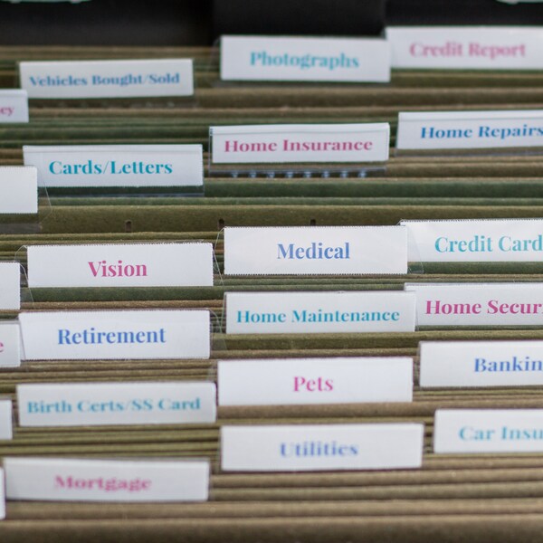 File Cabinet Labels - Etsy