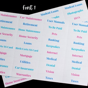 File Folder Labels Home File Box Labels Home Records Labels Colorful ...