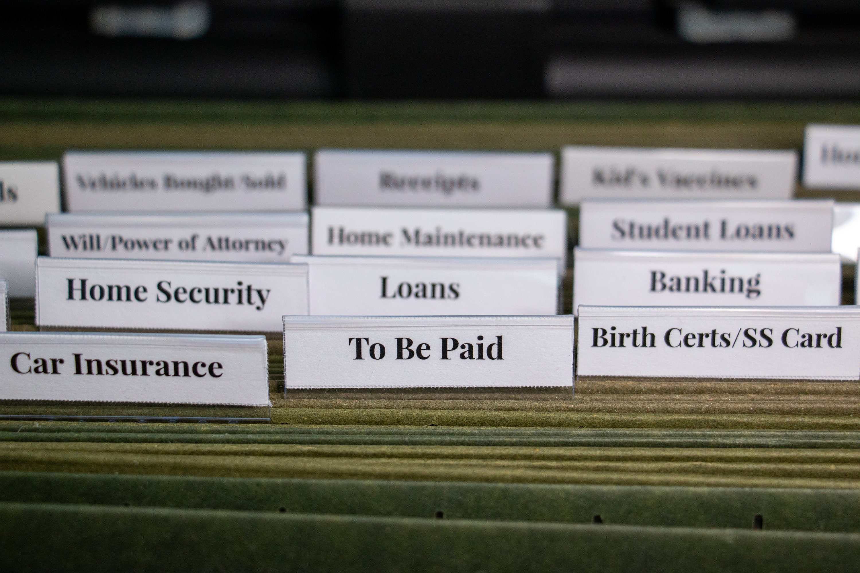 Custom File Folder Labels Home File Box Labels Home Records Labels File ...