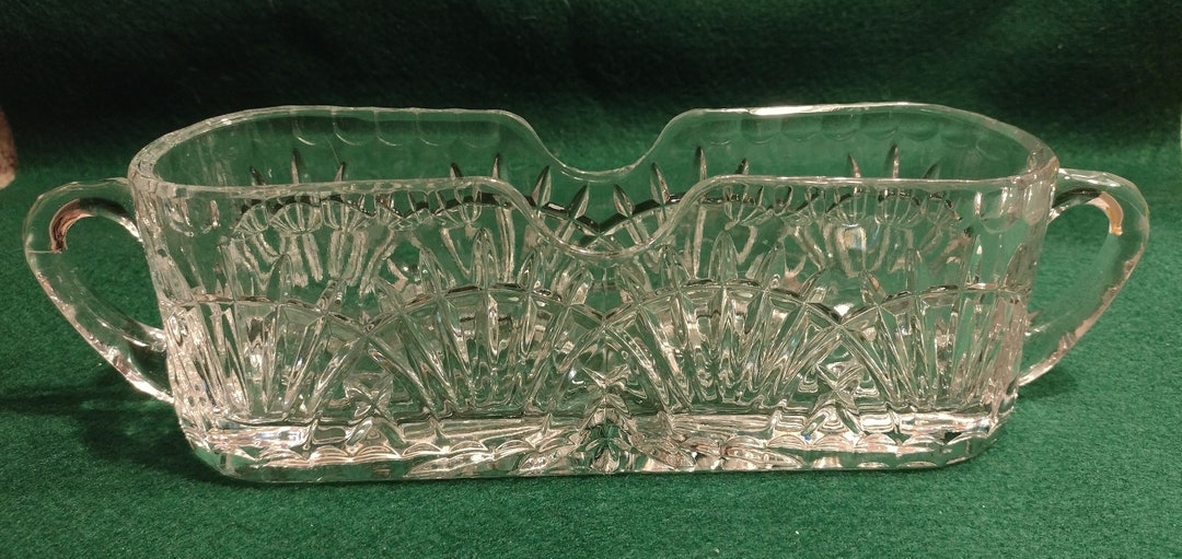 Vintage Crystal Utensil Holder for Forks or Spoons - Etsy