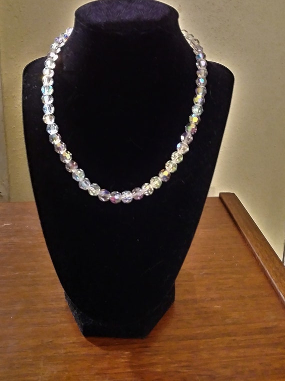 Vintage AB Crystal Necklace - Gem