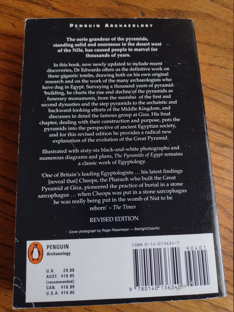 Paperback Book, the Pyramids of Egypt With New Material, by I. E. S ...