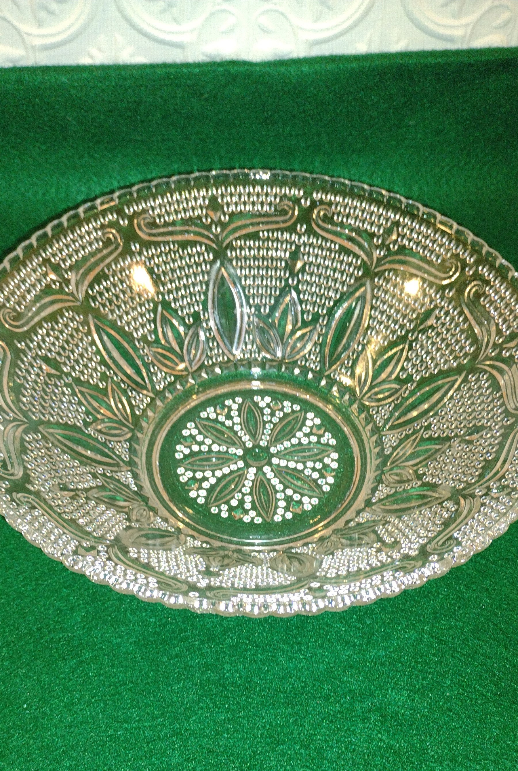 Vintage Federal Glass Bowl in the Heritage Pattern - Etsy