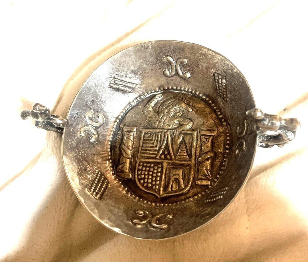 18th Century Silver Tastevin "tembladera" Wine Tasting Cup With Double ...