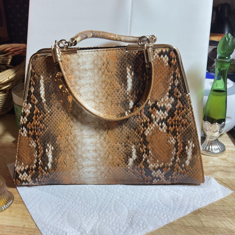 Vintage Snake Handbag - Etsy