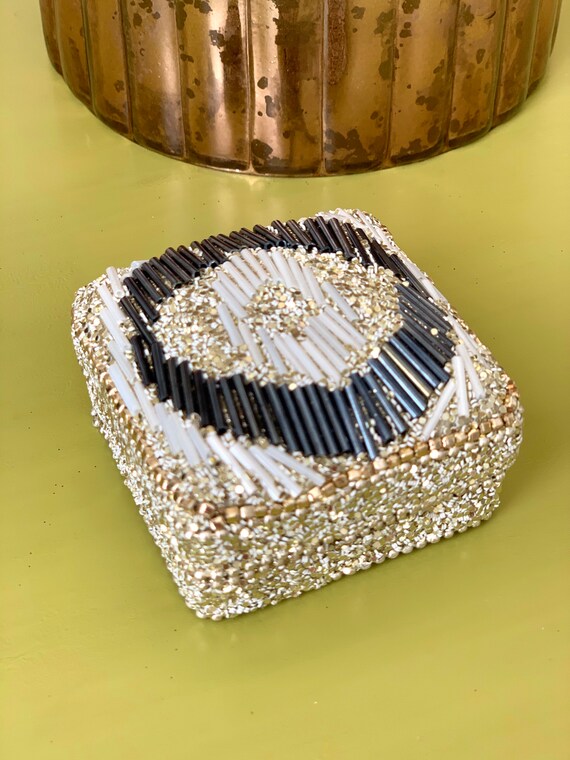 Beaded Jewelry Box Trinket Box Gift Box Jewelry Storage | Etsy