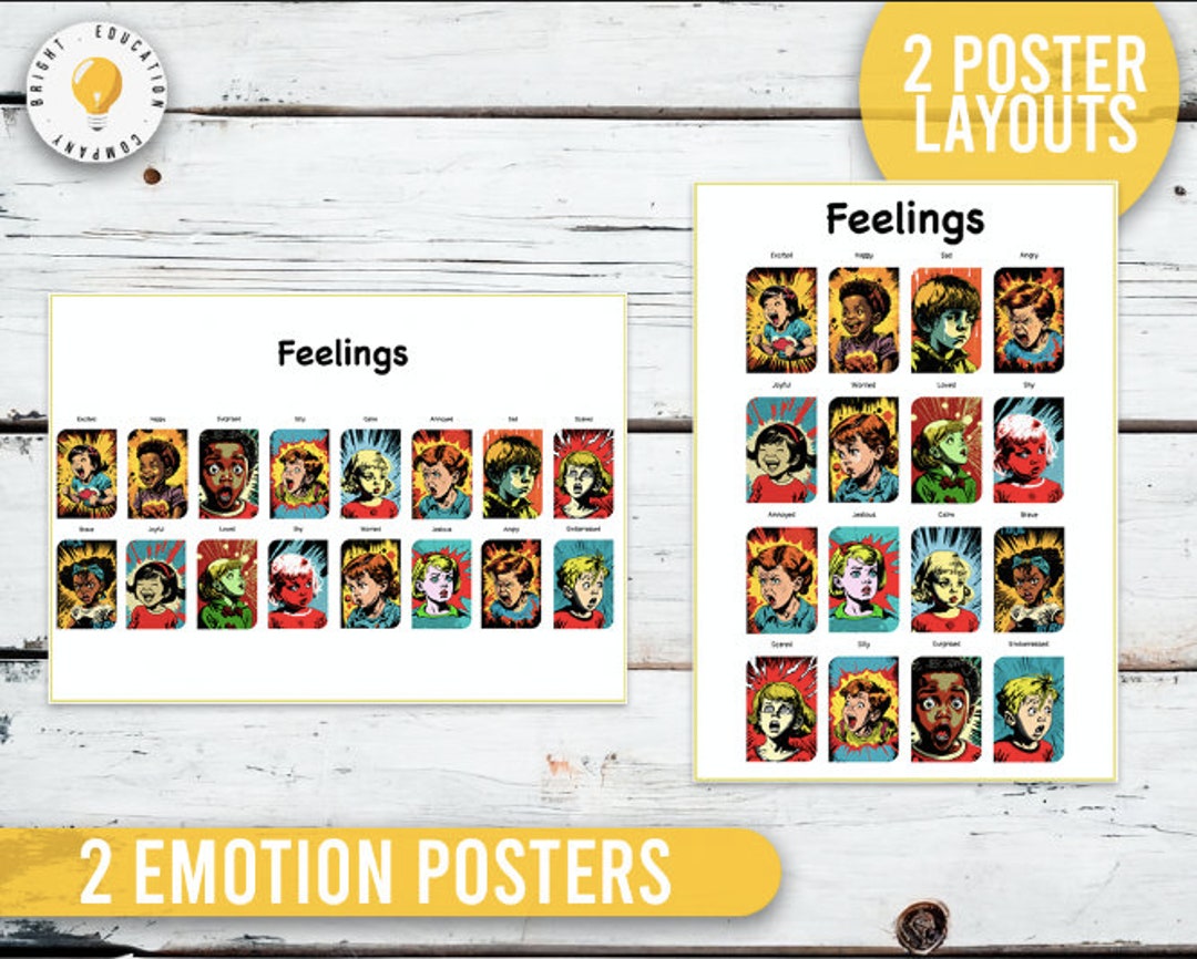 Pop Art Inspired Emotions Poster Feelings Poster Home Classroom Decor ...