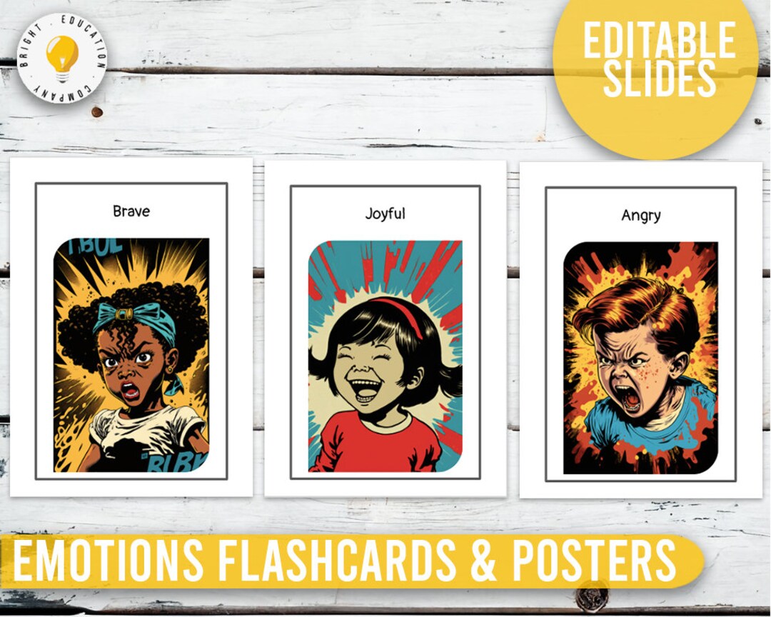 Pop Art Emotion Flashcards for Preschoolers • Feelings Poster • 3 ...