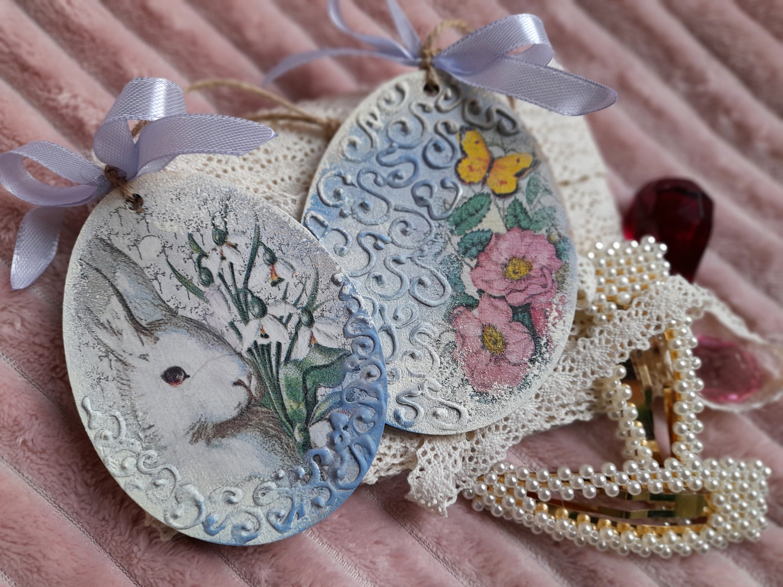 VICTORIAN Easter Eggvintage Style Easter Eggrustic Wooden - Etsy