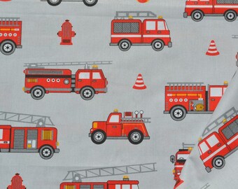 Fire truck fabric | Etsy