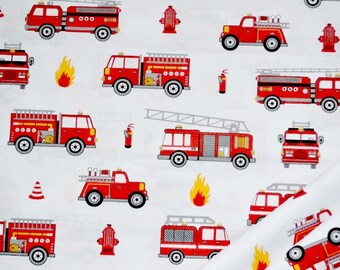 Fire truck fabric | Etsy